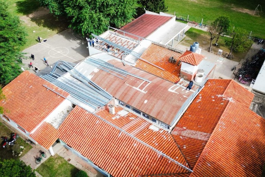 Humberto Primo: avanza la renovación del techo en la Escuela N° 6387 ...
